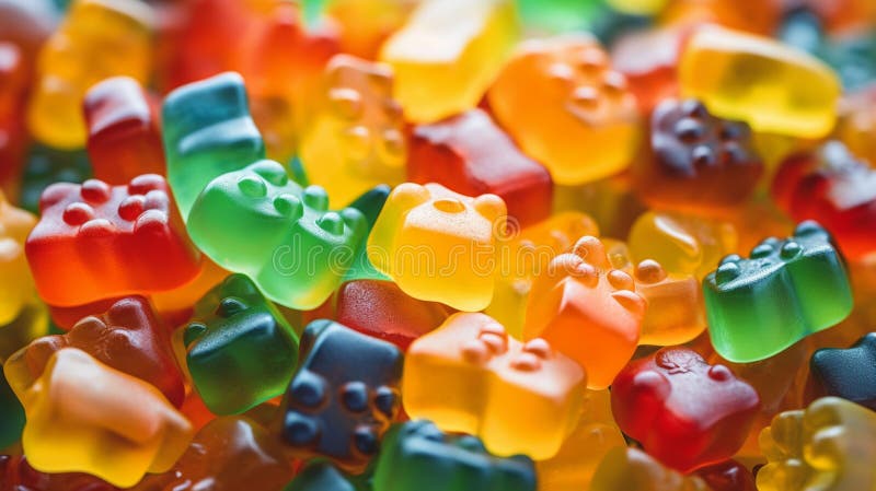 Multi-colored Jelly Bags Close-up Stock Image - Image of dessert, jelly ...