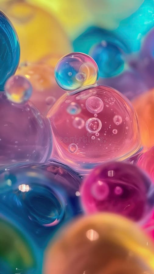 Multi-colored Jelly Spheres Deform Each Other Stock Photo - Image of ...