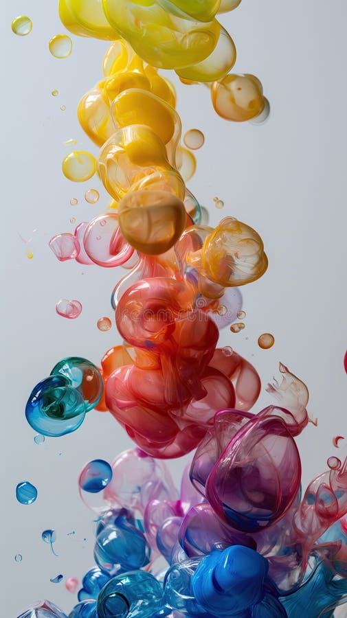 Multi-colored Jelly Spheres Deform Each Other Stock Photo - Image of ...