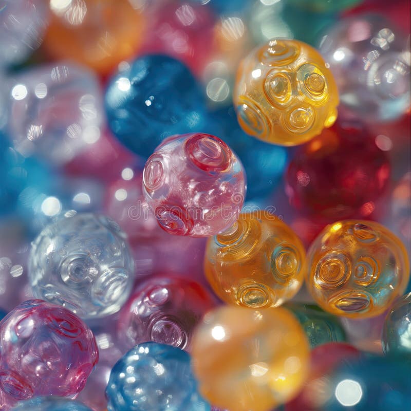 Multi-colored Jelly Spheres Deform Each Other Stock Photo - Image of blob, shine: 307850182