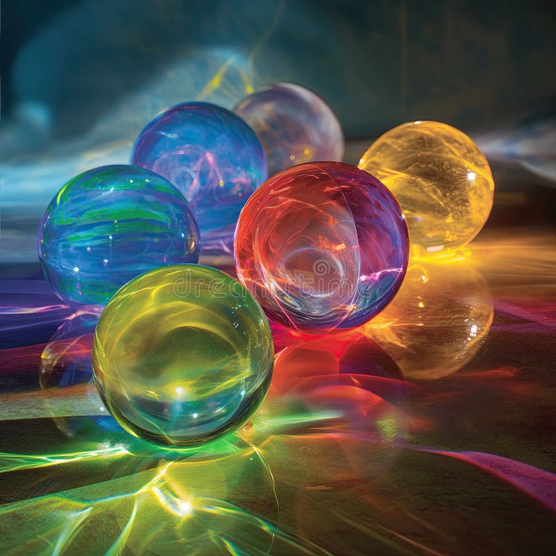 Multi-colored Jelly Spheres Deform Each Other Stock Image - Image of ...