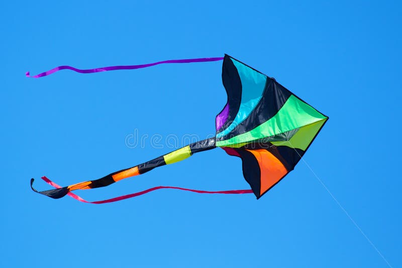 Multi-Colored Kite stock photo. Image of single, string - 19738328