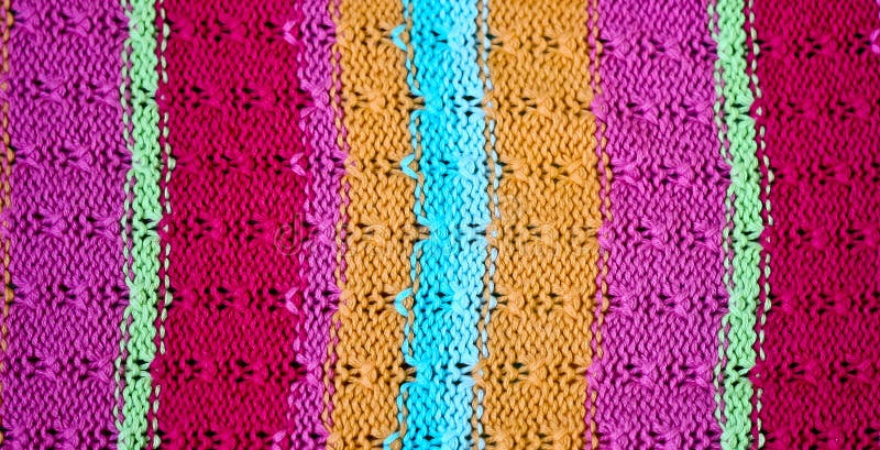 Multi Colored Knitting Pattern Stock Image - Image of background ...