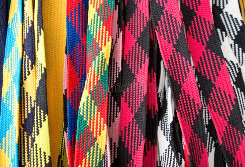 The multi-colored laces stock image. Image of black, palette - 64452029