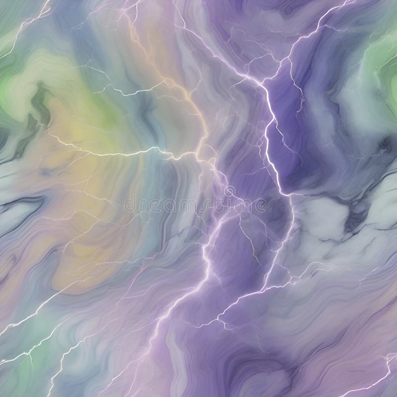 Multi-colored Lightning Pattern Marble. Generative AI. Stock ...