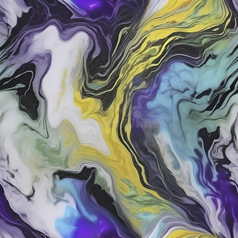 Multi-colored Lightning Pattern Marble. Generative AI. Stock ...