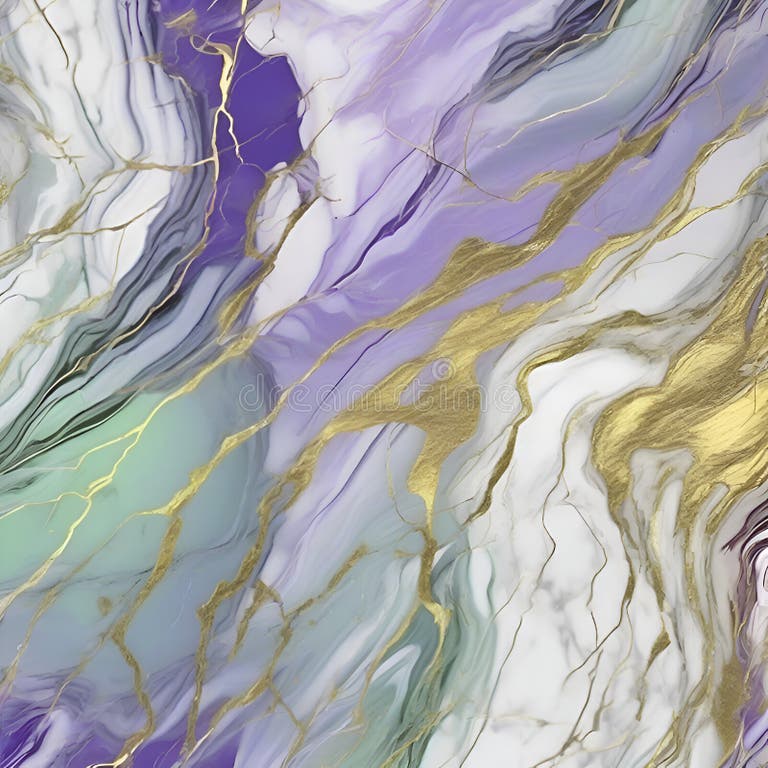 Multi-colored Lightning Pattern Marble. Generative AI. Stock ...