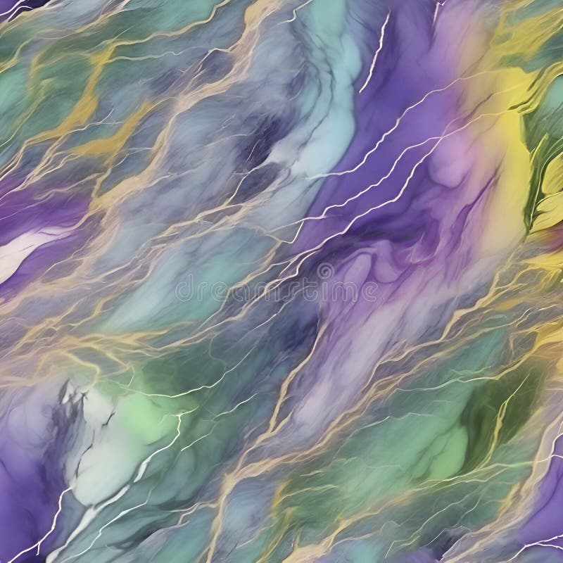 Multi-colored Lightning Pattern Marble. Generative AI. Stock ...
