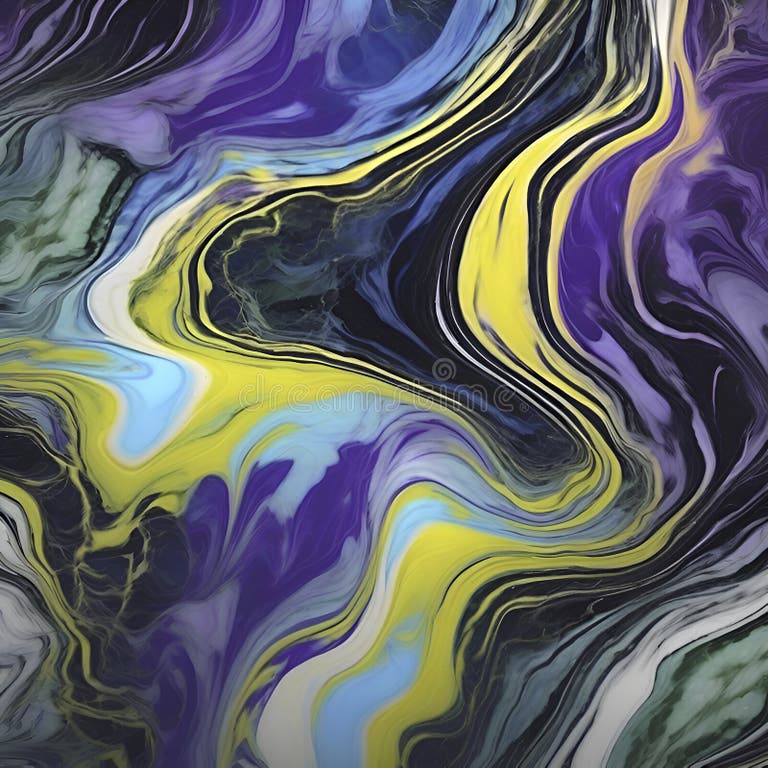 Multi-colored Lightning Pattern Marble. Generative AI. Stock ...