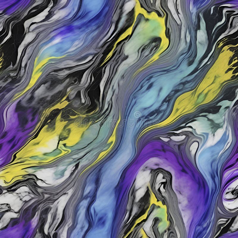 Multi-colored Lightning Pattern Marble. Generative AI. Stock ...