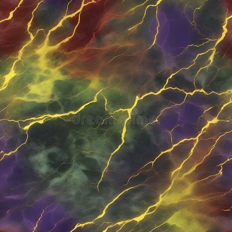 Multi-colored Lightning Pattern Marble. Generative AI. Stock ...