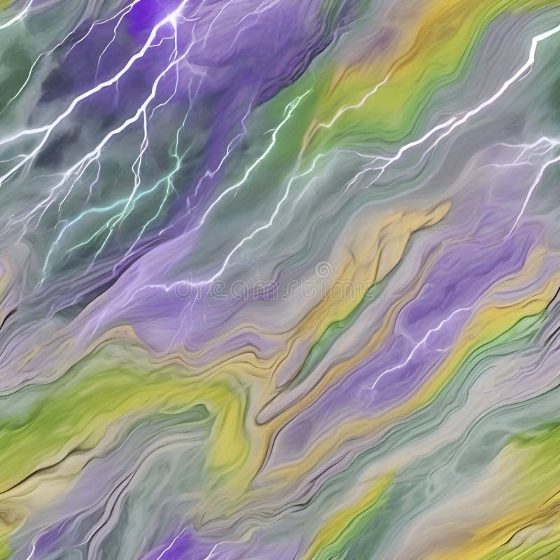 Multi-colored Lightning Pattern Marble. Generative AI. Stock ...