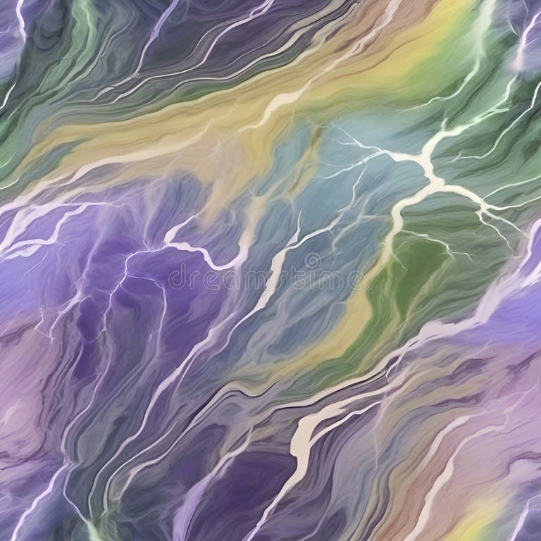 Multi-colored Lightning Pattern Marble. Generative AI. Stock ...