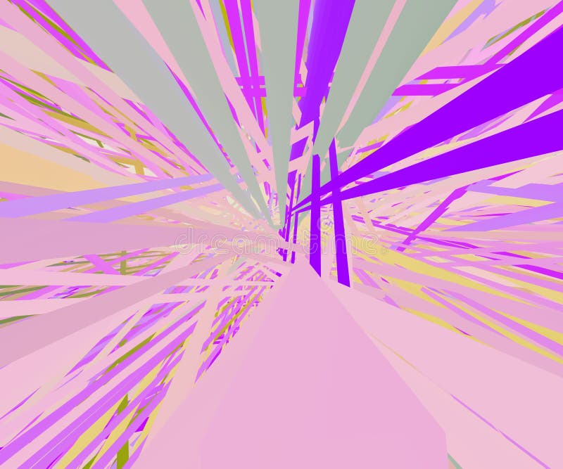 Multi-colored Lines Going To the Horizon Stock Illustration ...