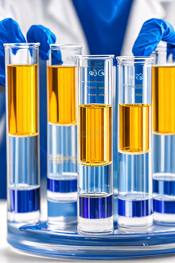 Multi-colored Liquids in Scientific Tubes in a Laboratory Stock ...