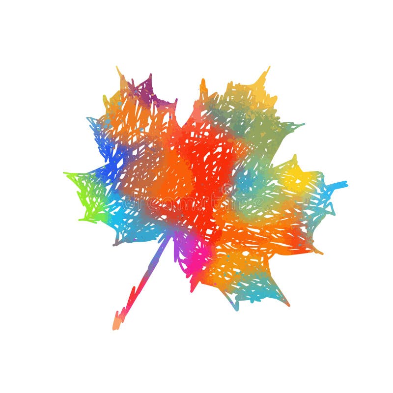 Multi-colored Maple Leaf. Vector Illustration Stock Vector ...