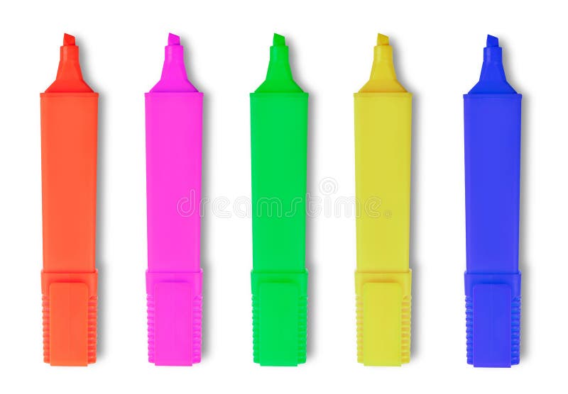 Multi-colored markers stock photo. Image of supply, path - 48645210