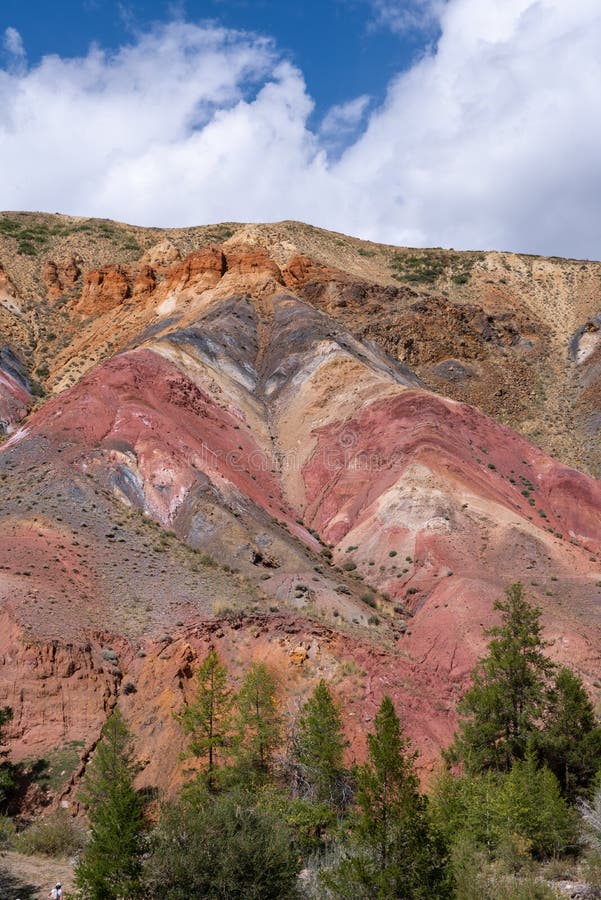 Multi-colored Mars Rock Layers with Iron Oxide Stock Photo - Image of ...
