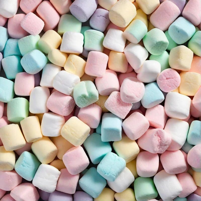Multi-colored Marshmallows Background. Generative AI. Stock ...