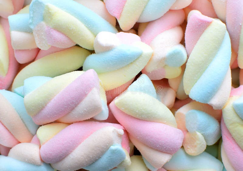 Multi-colored Marshmallows. Top View Stock Image - Image of colorful ...