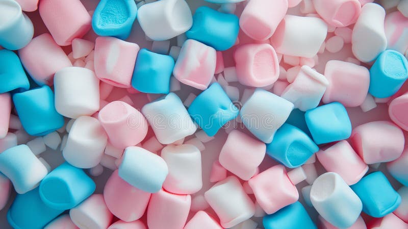 Multi-colored Marshmallows. Background or Texture of Colorful Blue and ...