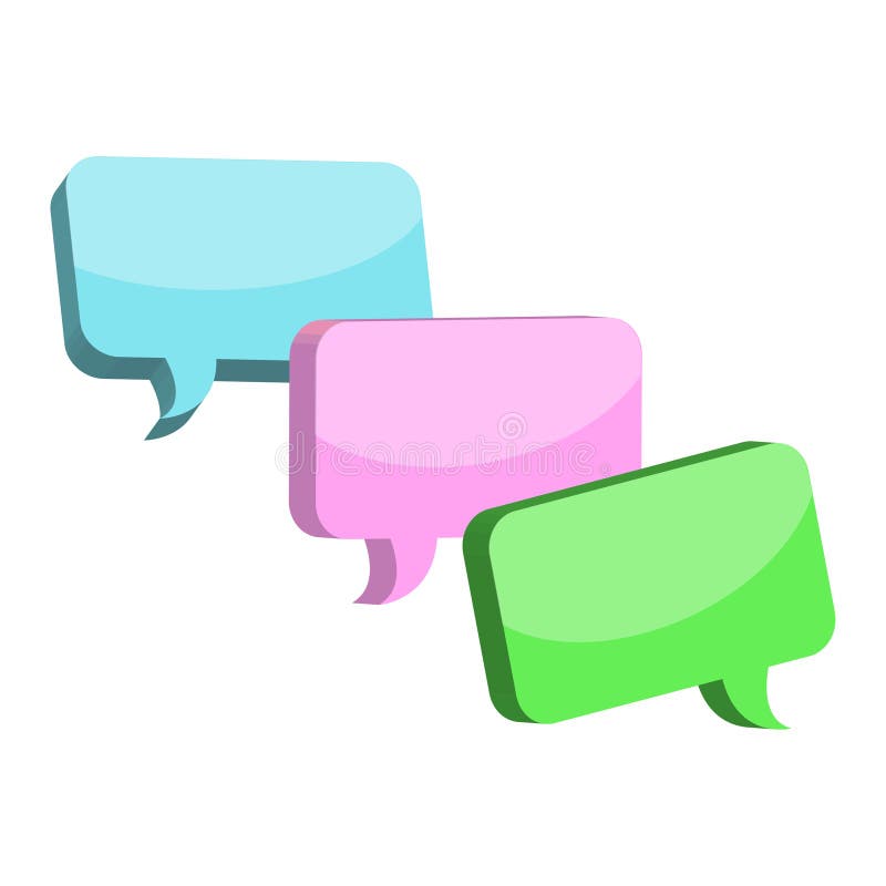 Multi-colored Message. Dialog, Chat Speech Bubble. Empty Speech Bubble ...