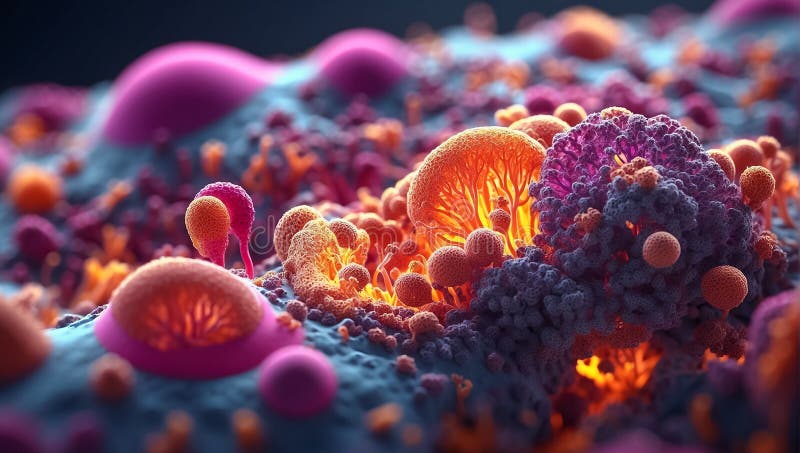 Multi-colored Microorganisms Microbe Science Bacteria Bacterium ...