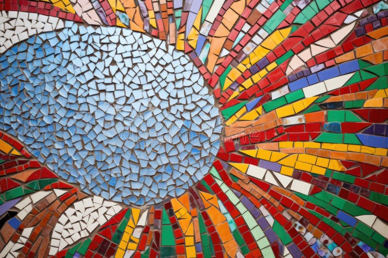 Multi-colored Mosaic Pattern on a Wall Stock Photo - Image of geometric ...