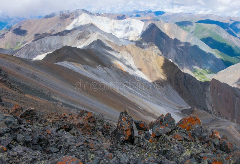 Multi-colored mountains stock image. Image of horizontal - 89253563