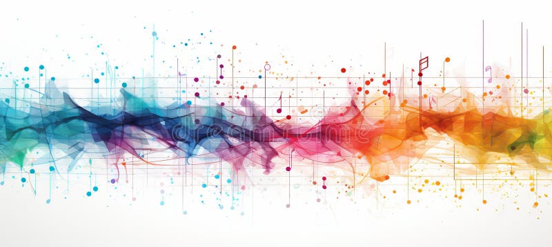 Multi Colored Musical Abstract with Neural Network Generated Flying ...