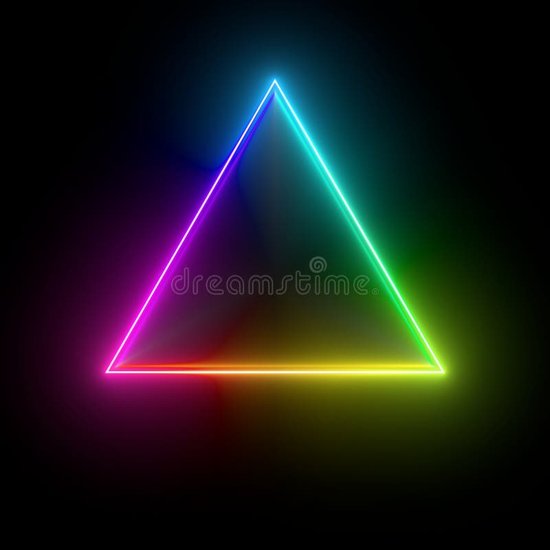 Multi-colored Neon Lamp on a Black Background. Halogen Light Stock ...