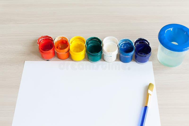 Multi-colored Objects for Drawing and Creativity for Children Lie on a ...