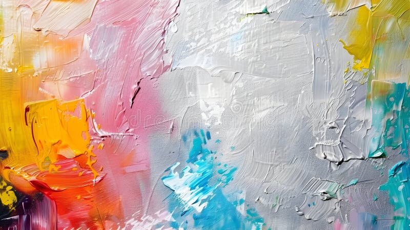 Multi-colored Oil Paint Strokes Close-up Background with Space for Text ...