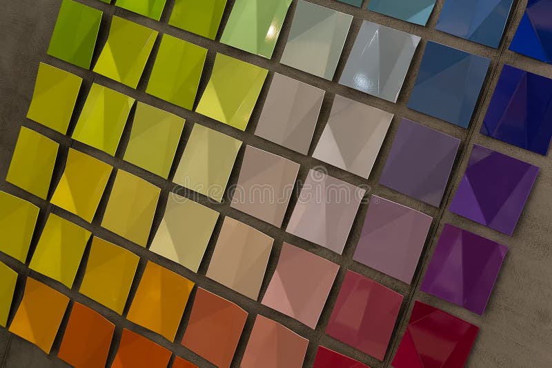 Multi-colored Paint Palette Created with Painted Samples Stock Photo ...