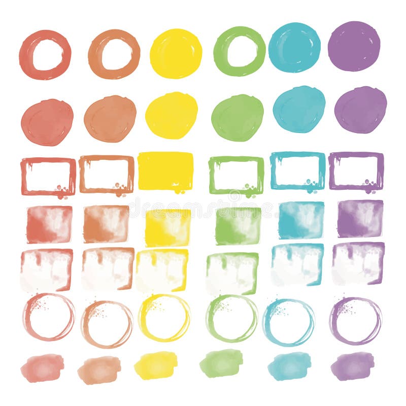 Multi-colored Paint Splashes, Strokes. Design Template for the Design ...