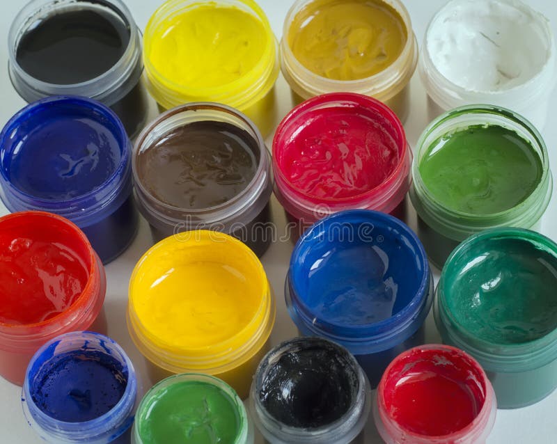 Multi-colored Paints for Drawing Pictures Stock Photo - Image of paint ...