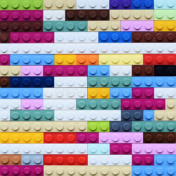 Multi-colored Panel of Lego Puzzle Pieces. Stock Image - Image of pink ...