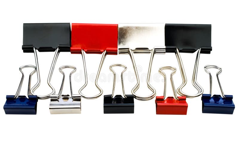 Multi colored paper clips stock photo. Image of fixation - 28005536