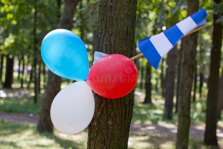 Multi Colored Party Balloons with Texas State Flag Stock Photo - Image ...