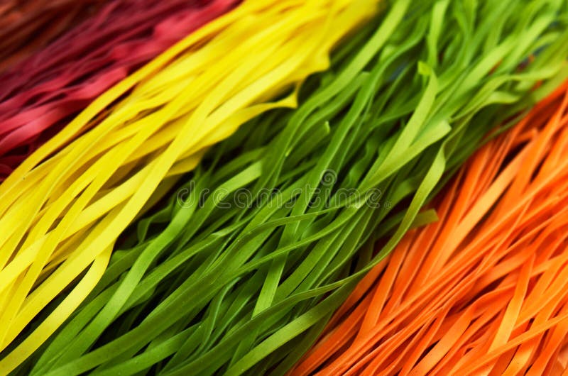 Multi Colored Pasta Diagonally Horizontal Format Stock Image - Image of ...