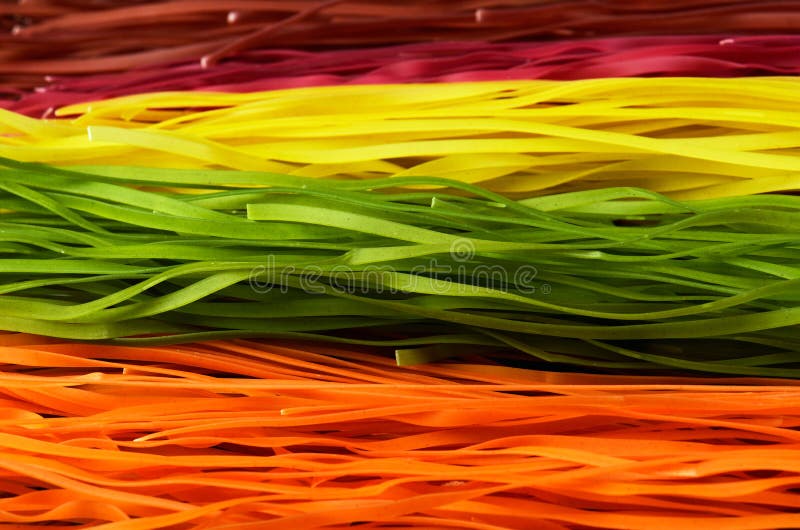 Multi Colored Pasta on a Full Frame Horizontal Stock Image - Image of ...