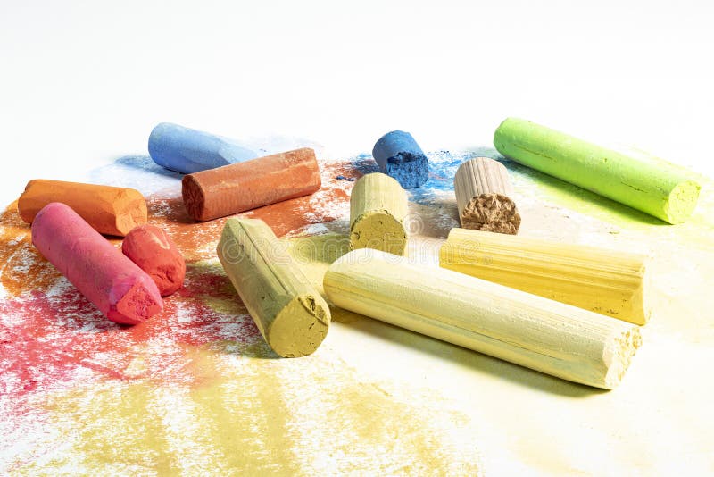 Multi-colored Pastel Crayons. Materials for Drawing and Creativity ...