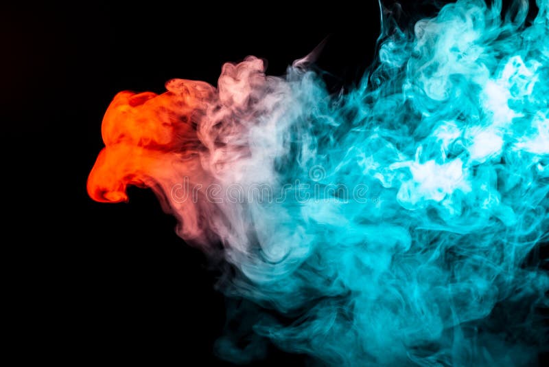 A Multi-colored Pattern of Green and Red Smoke of a Mystical Sha Stock ...