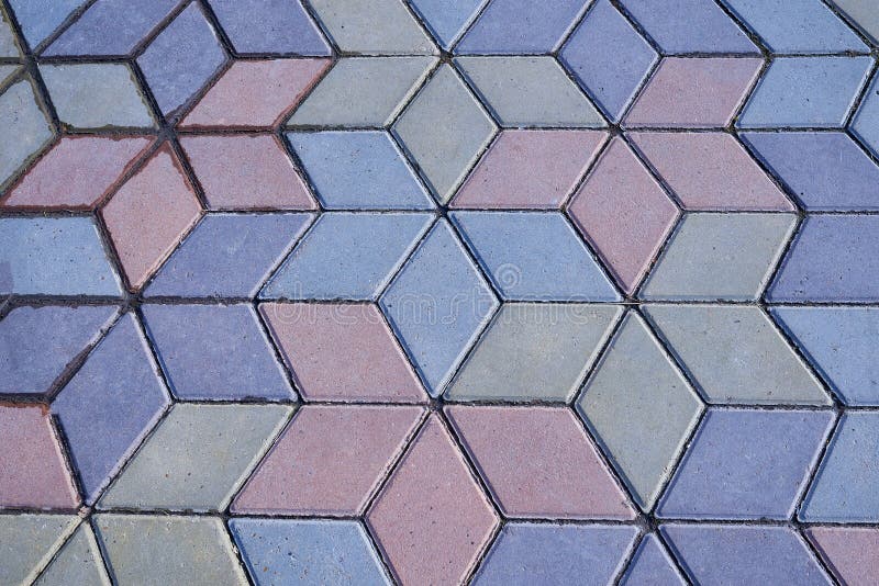 Multi-colored Paving Slabs in Pastel Colors. Beautiful Pattern ...