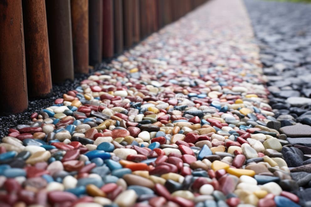 Multi-colored Pebbled Outdoor Walkway Stock Image - Image of walkway ...