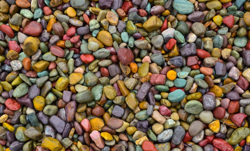 Multi-colored Pebbles in the Interior, Round Colored Pebbles. Montana ...