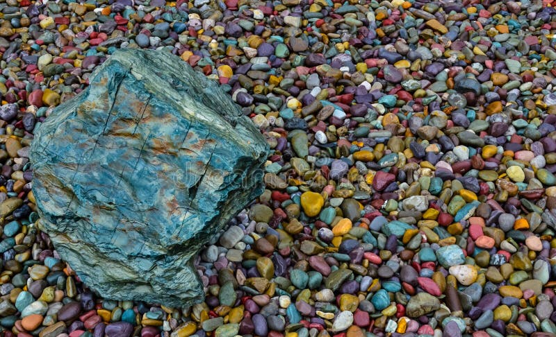 Multi-colored Pebbles in the Interior, Round Colored Pebbles. Montana ...