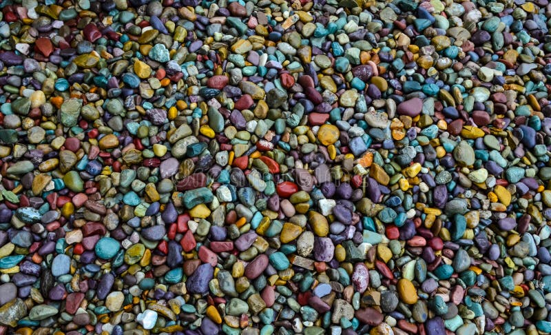 Multi-colored Pebbles in the Interior, Round Colored Pebbles. Montana ...