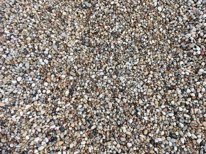 Multi-colored Pebbles, Medium-sized Stones. Close-up View from Above ...