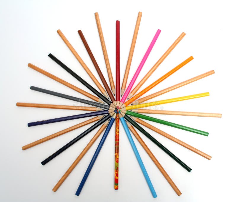 Multi-colored Pencils Have The Form Of A Star Picture. Image: 1546783